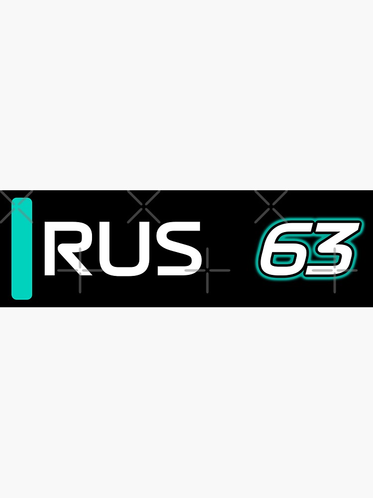 "Formula 1 2022 George Russell Number 63 TV Graphic" Sticker for Sale ...
