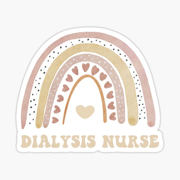 "Dialysis nurse cute aesthetic rainbow " Sticker for Sale by Omochiroi ...