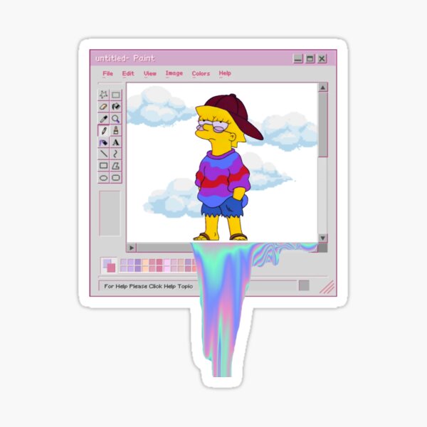 "Pixel Paint Aesthetic " Sticker for Sale by LucindaDuah | Redbubble