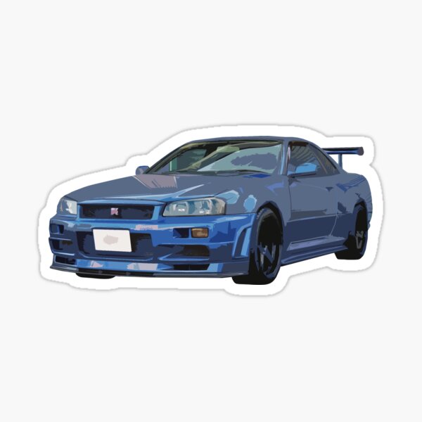 "Nissan Skyline R34 GTR" Sticker for Sale by charsville | Redbubble