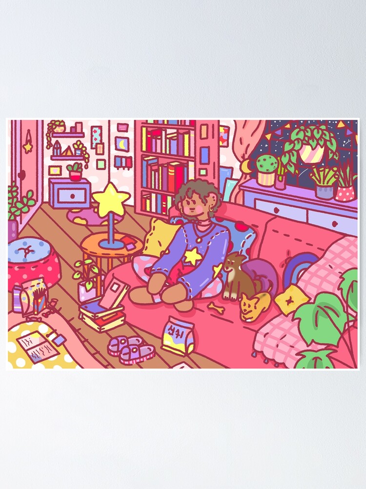 "Moonbean cozy living room design" Poster for Sale by moonbean-art ...