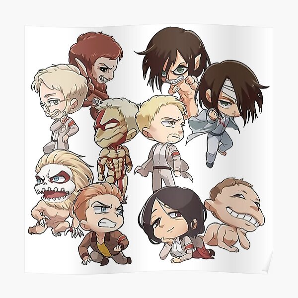 "Giants & Humans AOT" Poster for Sale by Damlaaclk | Redbubble