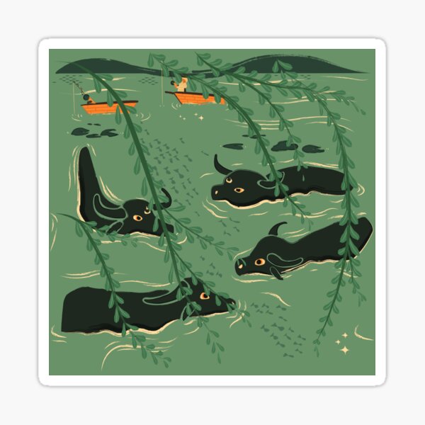 "Pool of the Lost Cows" Sticker for Sale by DankAnk | Redbubble