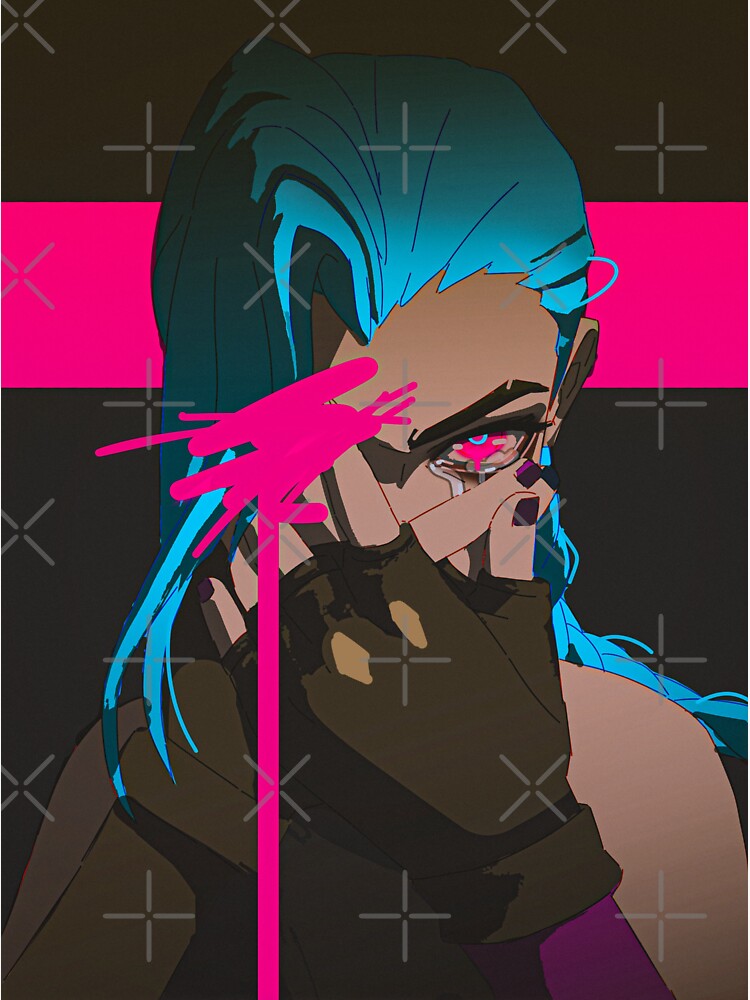 "Jinx crying Art - Arcane Scene Fan Art " Sticker by TheSkorpBrush ...
