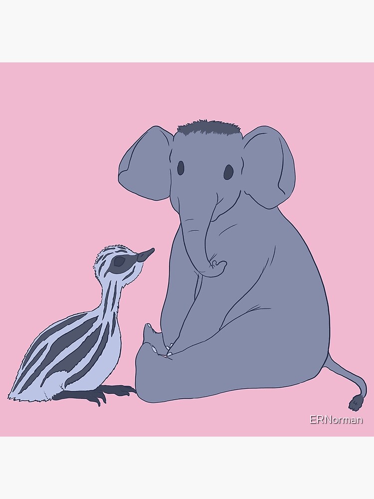 "Elephant and Emu Say Hello" Poster for Sale by ERNorman | Redbubble