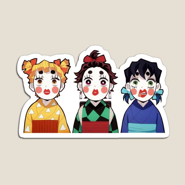 "Demon Slayer Kimetsu no Yaiba Chibi Zenitsu, Inosuke and Tanjiro ...