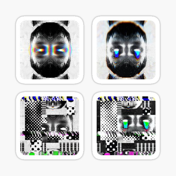 "Face glitches collection // Abstract artworks" Sticker for Sale by ...