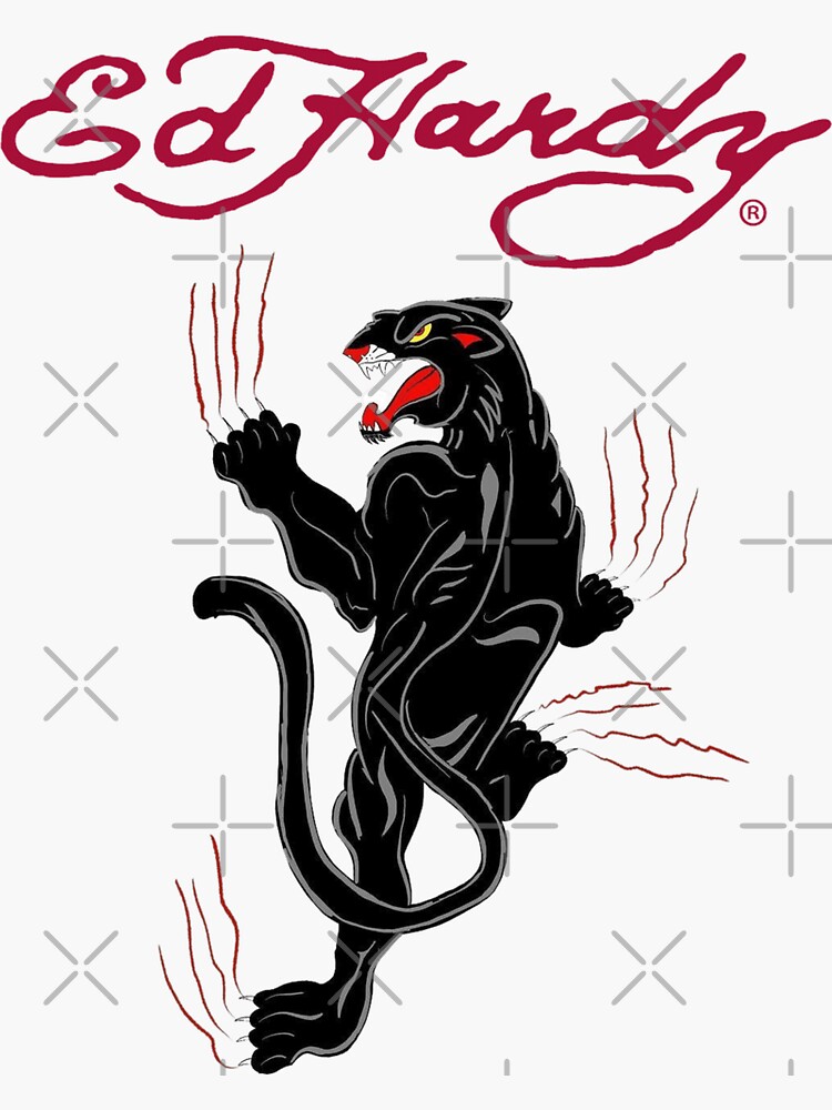 "ed hardy black tiger" Sticker for Sale by ismawak | Redbubble