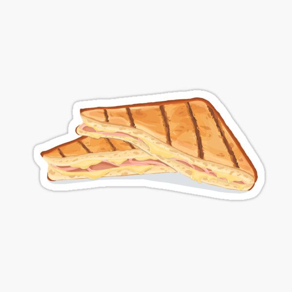 "Ham and cheese toastie " Sticker by Purplepugprints | Redbubble