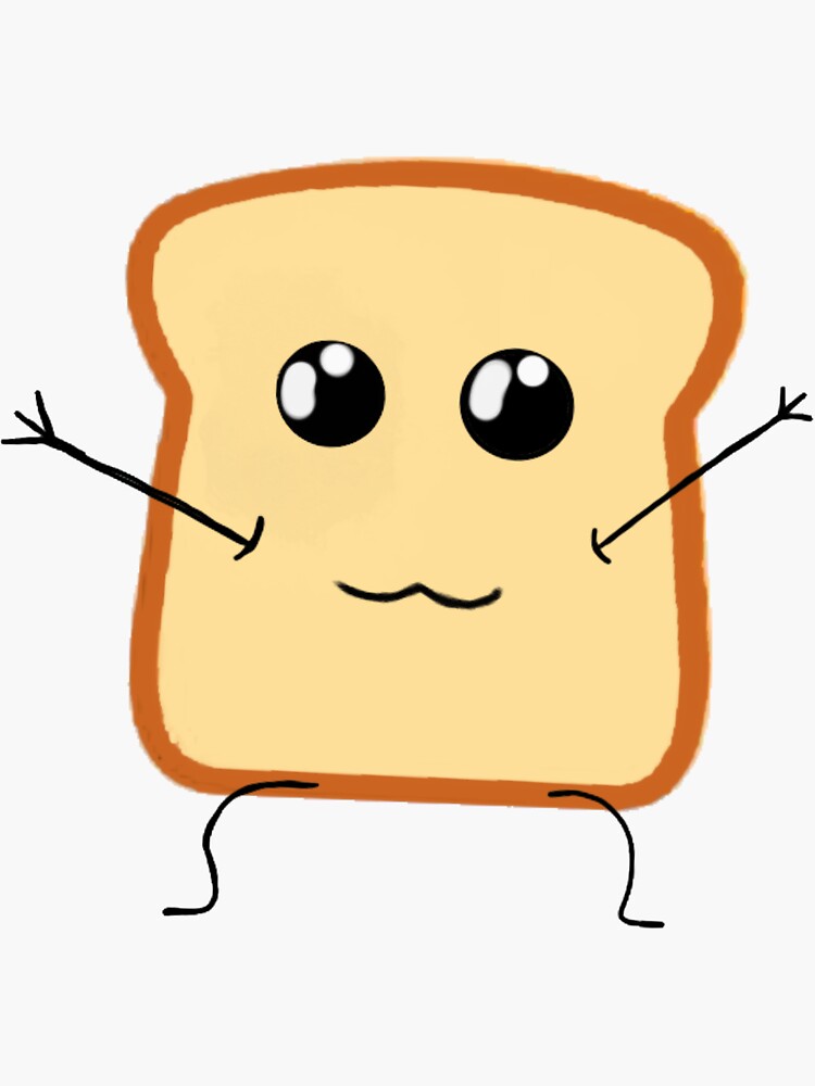"Cute animated toast " Sticker by sjuekert | Redbubble