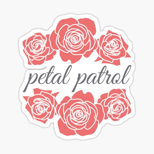 "Petal Patrol with Red Roses Flower girl Wedding Signs " Sticker by ...