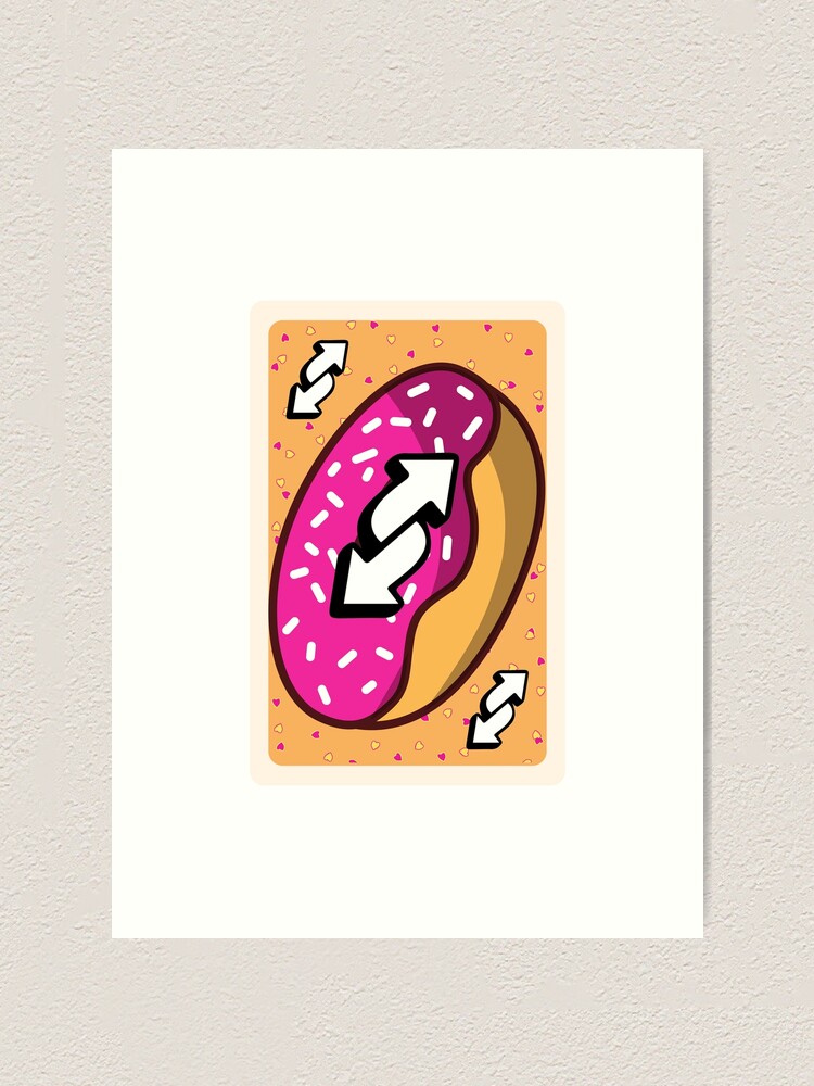 "Uno Reverse Card Donut, Uno Reverse Card Doughnut" Art Print by ...