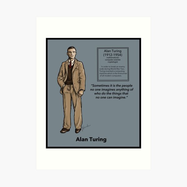 "Alan Turing" Art Print for Sale by bluebell42 | Redbubble