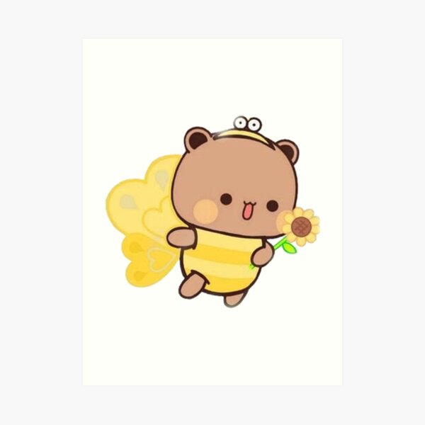 "Cute Dudu Bee, Bear and Panda Bubu and Dudu couple" Art Print for Sale ...
