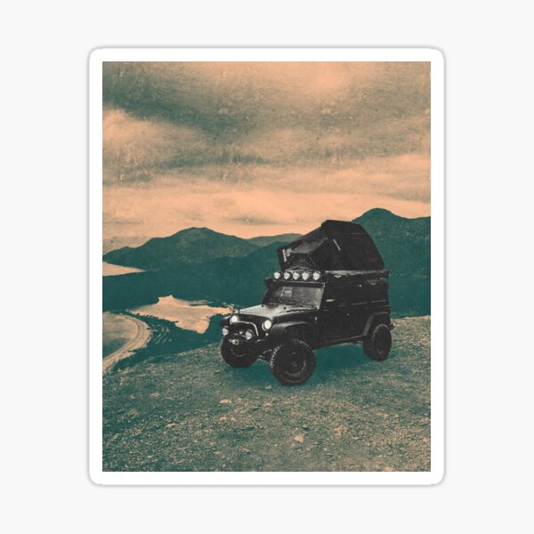 " 4x4 jeep retro design" Sticker for Sale by NaturalSkeptic | Redbubble