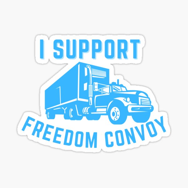 "Freedom Convoy Support" Sticker for Sale by ArticaDraganica | Redbubble
