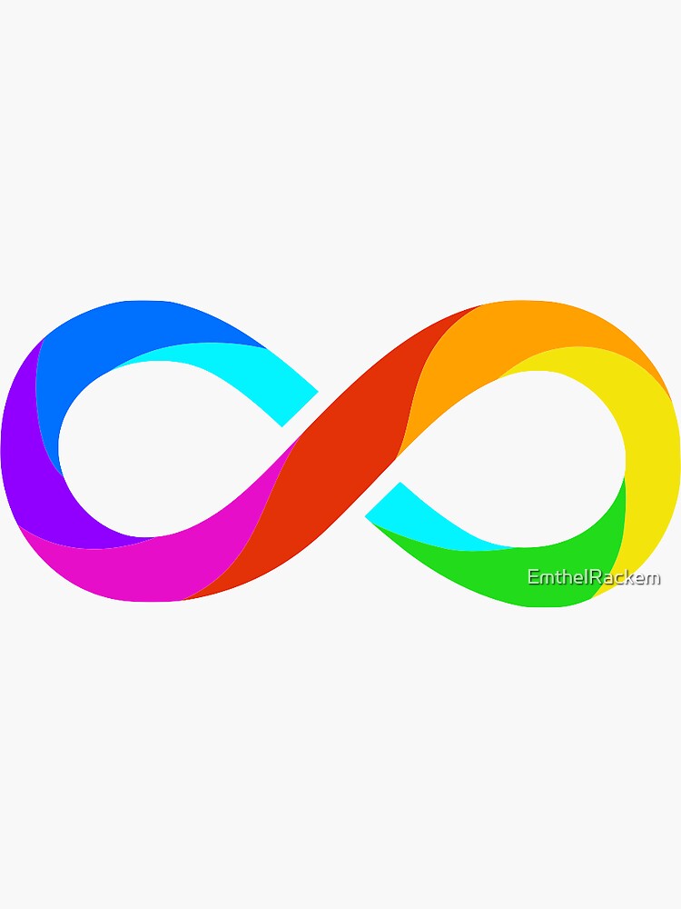 "Rainbow Infinity Symbol" Sticker by EmthelRackem | Redbubble