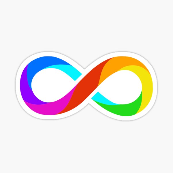 "Rainbow Infinity Symbol" Sticker for Sale by EmthelRackem | Redbubble
