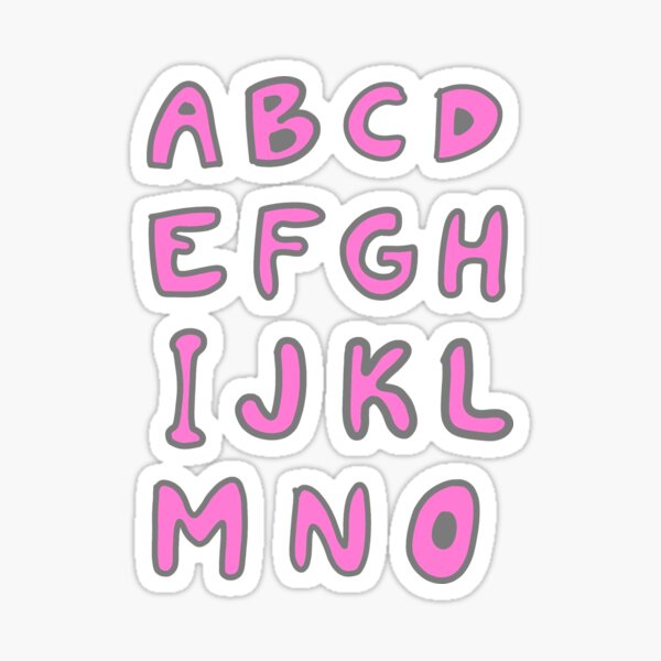 "Aesthetic ABCDE - Asthetic Letters for Notes (1)" Sticker by seagull ...