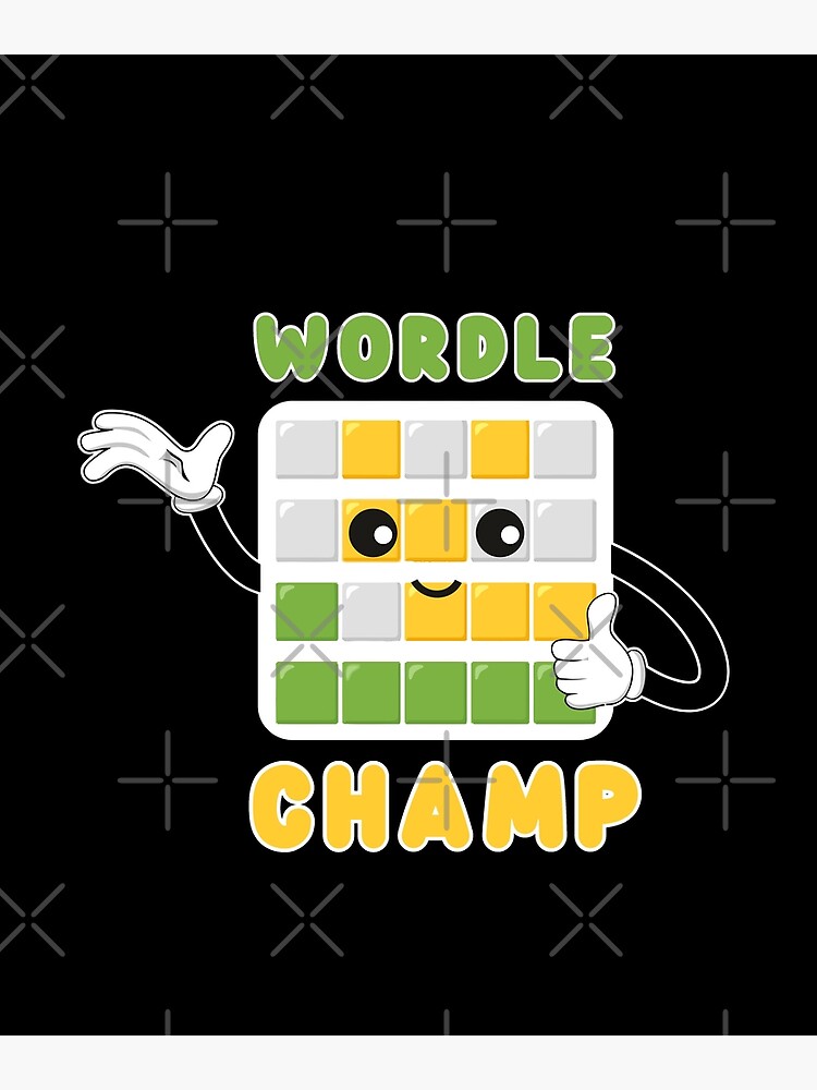 "Wordle Champion - Daily Word Game - Wordle Kawaii" Poster by ...