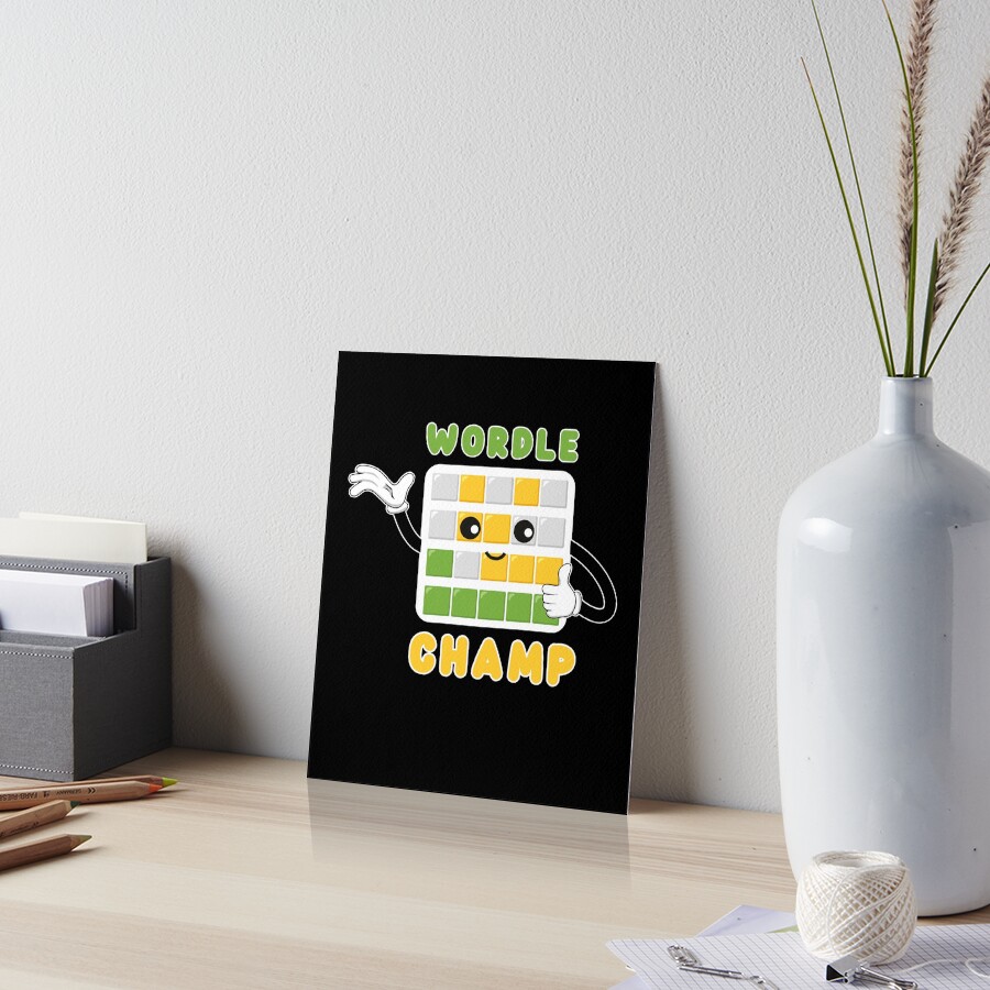 "Wordle Champion - Daily Word Game - Wordle Kawaii" Art Board Print for ...