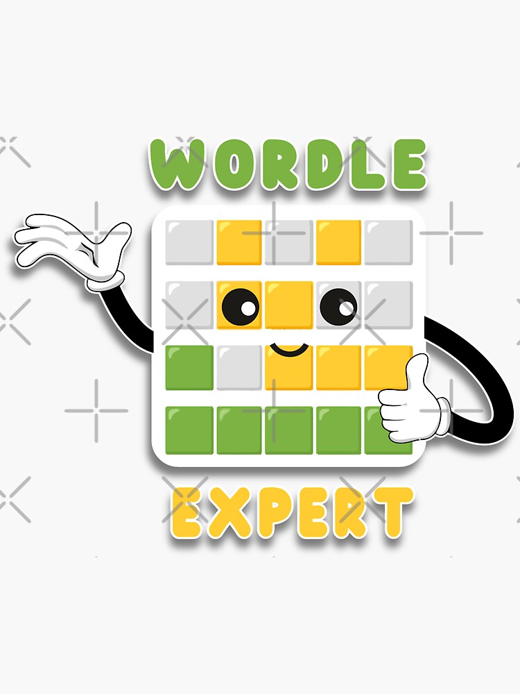 Pegatina «Wordle Expert - Juego de palabras diario - Wordle Kawaii» de ...
