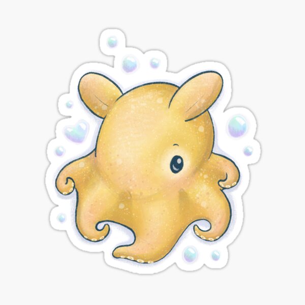 "Dumbo Octopus" Sticker for Sale by sillybadger | Redbubble