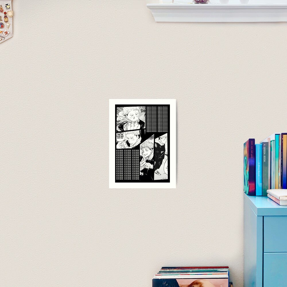 "Yuji Itadori Jujutsu Kaisen Manga Panel Anime Design " Art Print by ...