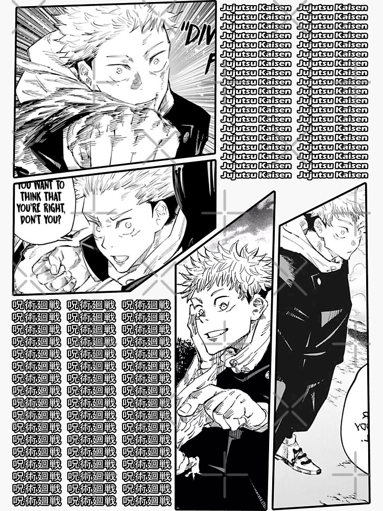 "Yuji Itadori Jujutsu Kaisen Manga Panel Anime Design" Sticker von ...
