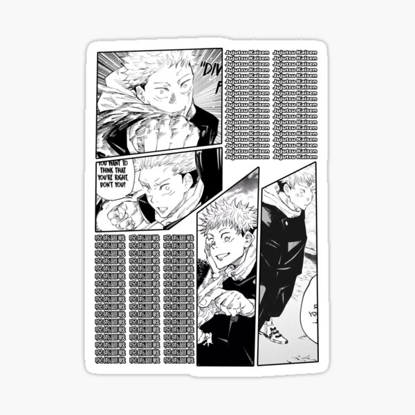 "Yuji Itadori Jujutsu Kaisen Manga Panel Anime Design" Sticker von ...