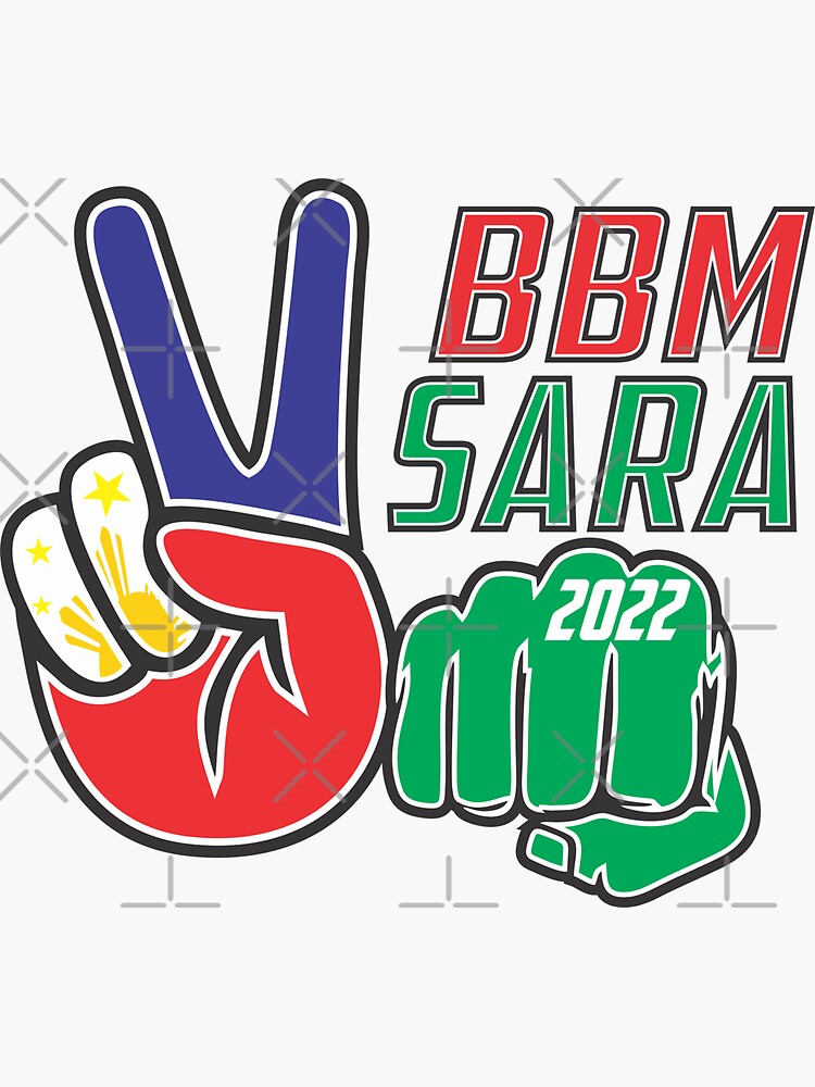 "BBM SARA 2022 RED and GREEN Hand Sign FLAG" Sticker for Sale by ...