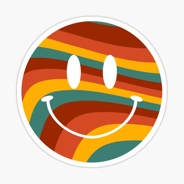 "retro style smiley face aesthetic" Sticker for Sale by forkmuddies ...