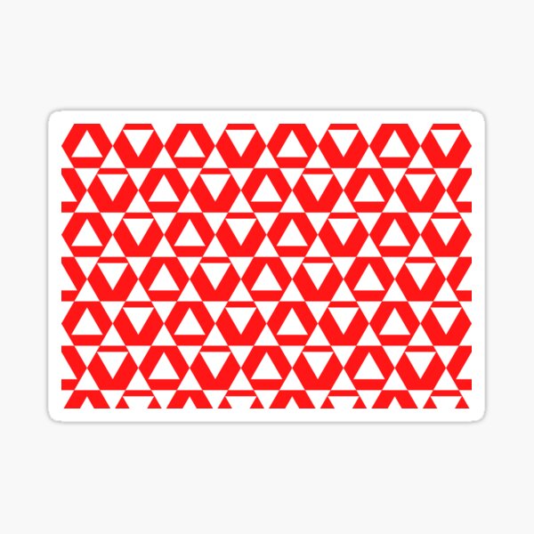 "geometric Red Triangle pattern" Sticker for Sale by THEDESIGNERTTY ...