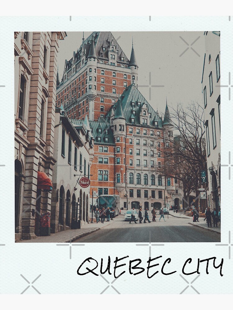 "Quebec City Vintage Film White Frame Souvenir" Sticker for Sale by ...
