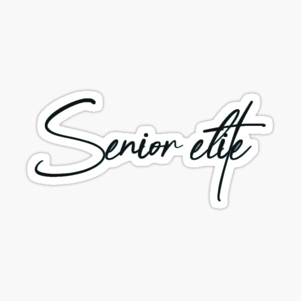 "Senior Elite Sticker" Sticker for Sale by Stickerartxo | Redbubble