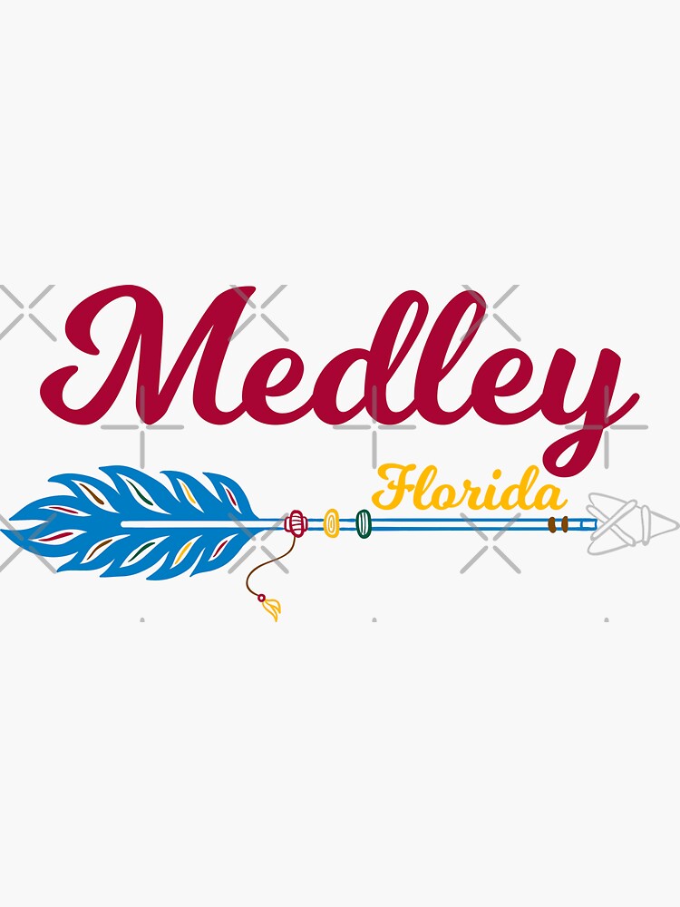 "Medley Florida Featuring Arrow with Feather" Sticker for Sale by ...