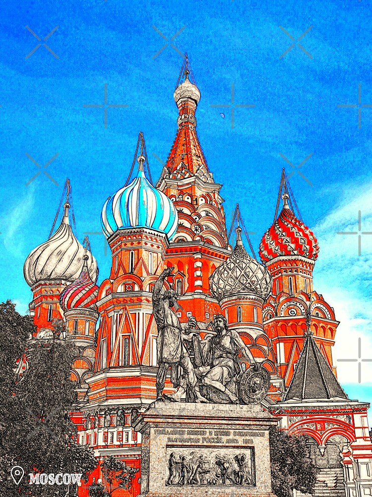 "Moscow City" Sticker by PostersStickers | Redbubble