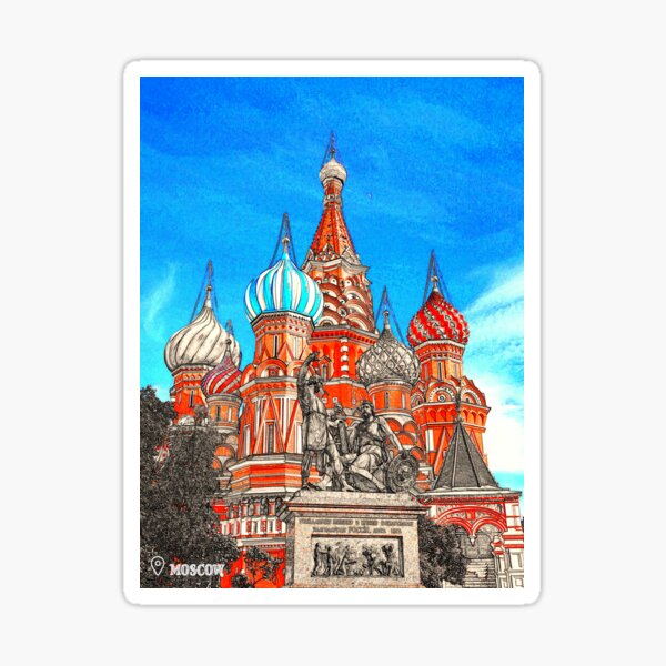 "Moscow City" Sticker by PostersStickers | Redbubble