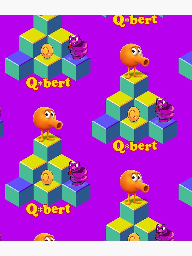 RETRO ARCADE QBERT - VECTOR ILLUSTRATION Backpack