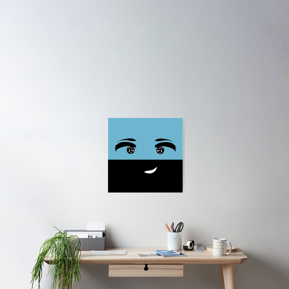 "Graphic Half Blue Half Black Face" Poster by STUDIO-72 | Redbubble