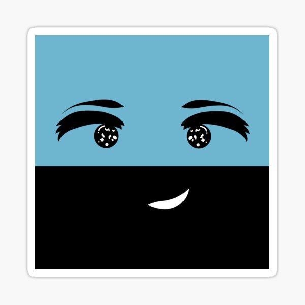 "Graphic Half Blue Half Black Face" Sticker for Sale by STUDIO-72 ...