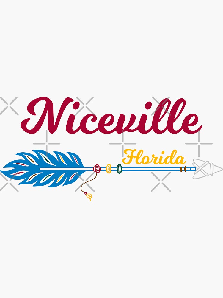 "Niceville Florida Featuring Arrow with Feather" Sticker for Sale by ...
