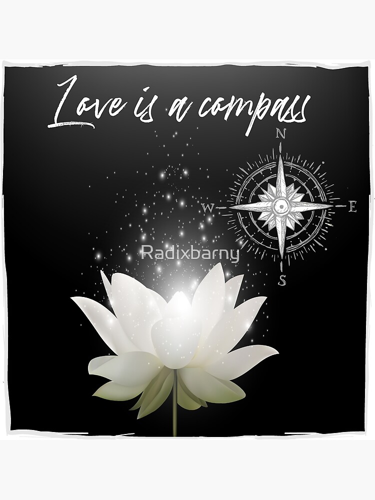 "Love is a compass" Poster for Sale by Radixbarny | Redbubble