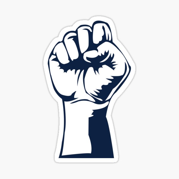 "raised fist" Sticker for Sale by AbigailLong | Redbubble