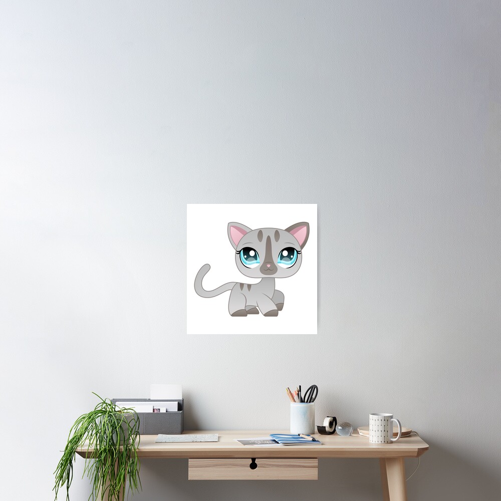"LPS Littlest Pet Shop Cat Shorthair #1206" Poster by Yuka770 | Redbubble