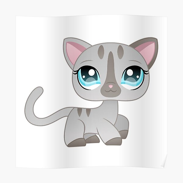 "LPS Littlest Pet Shop Cat Shorthair #1206" Poster by Yuka770 | Redbubble