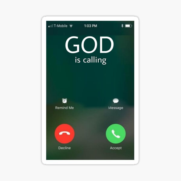 "God Is Calling " Sticker for Sale by 59SHOP24 | Redbubble