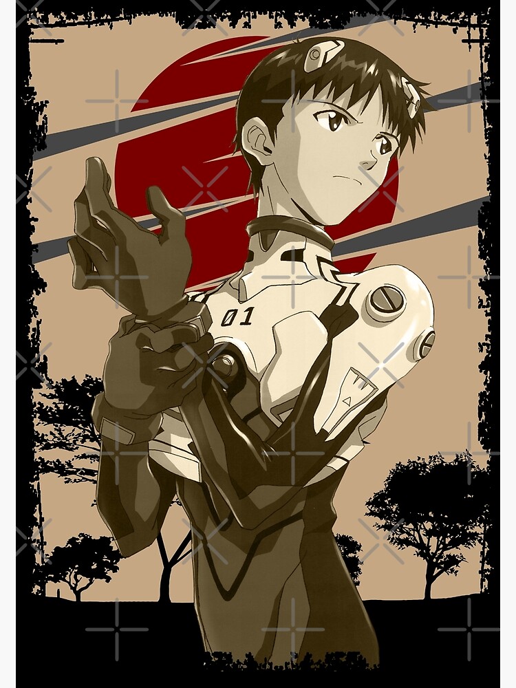 "Shinji Ikari Neon Genesis Evangelion Shinseiki Evangerion Retro ...