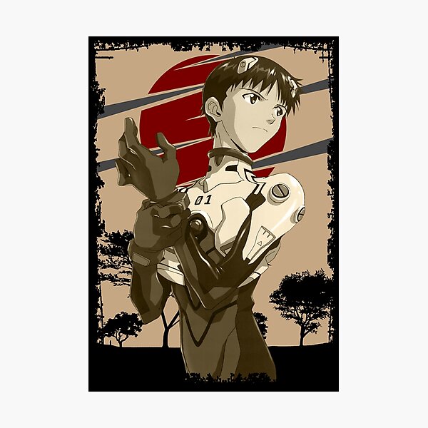 "Shinji Ikari Neon Genesis Evangelion Shinseiki Evangerion Retro ...