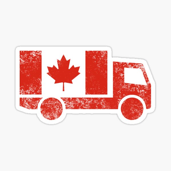 "Canadian Flag Truck" Sticker for Sale by Decatin | Redbubble